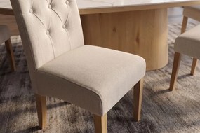 Designová jídelní židle Eileithya béžová / dub