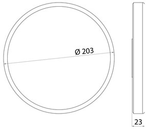 Emco Cosmetic mirrors Pure - Nástěnné holící a kosmetické zrcadlo, nalepovací verze, Ø 203 mm, 3 násobné zvětšování, chrom 109400128