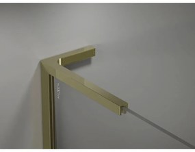 Mexen, Mexen Kioto-X L sprchová stěna 90 x 200 cm, transparentní 10 mm, zlatá - 800-090-107-50-00-X