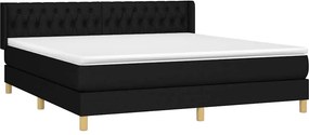 Box spring postel s matrací černá 180x200 cm textil 3130531