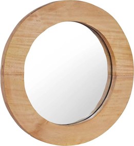 Nástěnné zrcadlo 40 cm teak kulaté 288805