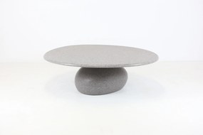 Stůl konferenční, v34,5x105x94 cm, corian, šedá žula