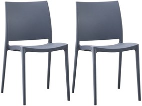2x Židle Meton - Šedá