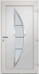 vidaXL Vchodové dveře bílé 108 x 208 cm [279222] Barva: bílá zvenku / bílá uvnitř