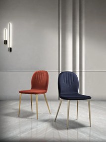 Max Home Moderní židle Musa vzorník tkaniny: crystal 06, nohy: kovové trubkovité Bianco RAL 9010