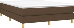 Box spring postel s matrací tmavě hnědá 140x190 cm textil 3144170