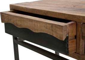 Designová konzola Halszka 118 cm hnědá / černá