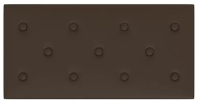 Nástěnné panely 12 ks hnědé 60 x 30 cm umělá kůže 2,16 m² - Default Title