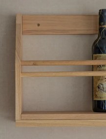 Garden Trading Závěsný stojan na víno a sklenice Hambledon, přírodní barva, dřevo