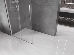 Mexen Velar, posuvné dveře do otvoru typ Walk-In 80 cm, 8mm čiré sklo, chromová, 871-080-000-03-01