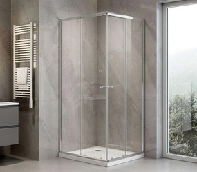 Aqualine Agga - Sprchový kout 90x80 cm, čiré sklo/chrom HLF809Y