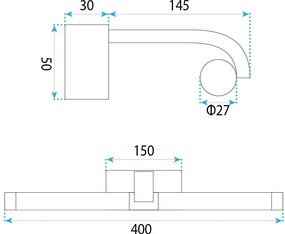 Toolight Rea, Koupelnové nástěnné LED svítidlo APP1881-1W 40cm CHROME, OSW-66036
