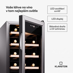 Klarstein Shiraz Premium Smart 18, vinotéka na 18 lahví