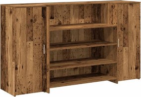 Recepční stůl starého dřeva 180x50x103,5 cm kompozitní dřevo 3324176