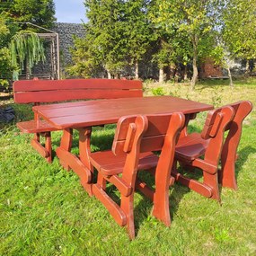 Set zahradního nábytku Bivoj Přírodní sada 1xstůl 190cm 2xlavice 190cm a 2x židle 80cm Osobní odběr/vlastní doprava