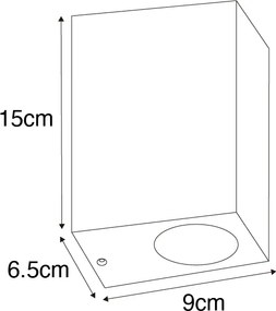 Moderní nástěnné svítidlo starožitné zlato 2-světlo IP44 - Baleno