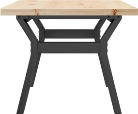 Konferenční stolek s Y rámem 80x50x40,5cm borové dřevo a ocel 3282772