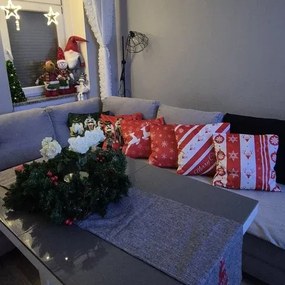 Dekorativní povlak na polštář 40x40 cm – 4 kusy merry christmas