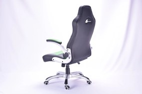 Bezdoteku Kancelářská židle Viper čierna so zelenými pruhmi
