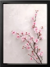 Jemný dotek jara - obraz - Květ sakury v minimalistickém stylu 63 - A4 – 210 × 297 mm - 149 Kč