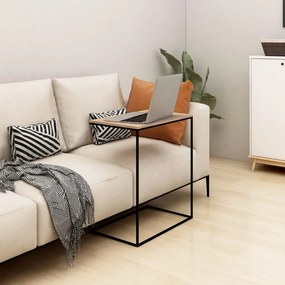 Odkládací stolek černý 55 x 35 x 66 cm kompozitní dřevo,  336132 HangarStore.cz