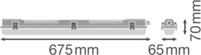 Zářivka LEDVANCE Damp Proof 600mm IP65 G13 pro LED trubici T8
