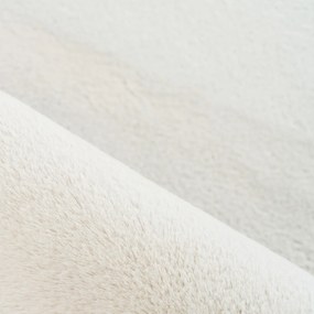 Ayyildiz, Kusový koberec Pouffy 5100 Cream kruh, 200x200 (průměr) kruh, bílá, obývací pokoj