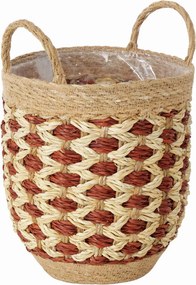 XXXLutz KVĚTINÁČ přírodní materiály, 24/24/34 cm - Květináče a obaly na květináče - 004885495302