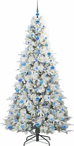 Umělý Skládací Vánoční Strom s stojanem Bílá 210 cm PE a PVC 3397504