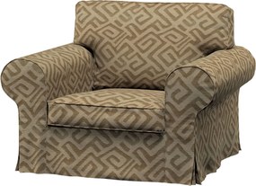 Potah na křeslo IKEA Ektorp barva béžová látka pletený vzor, vzorované