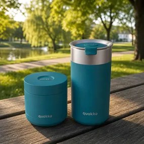 Quokka Boost 400ml tyrkysová / Termohrnek se sítkem / nerezová ocel