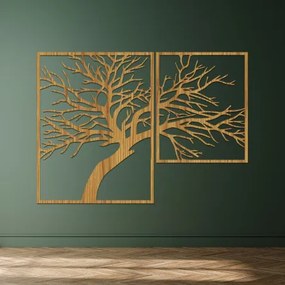 Dvoudílný dřevěný obraz Strom života - harmonie a elegance | SENTOP PR0221