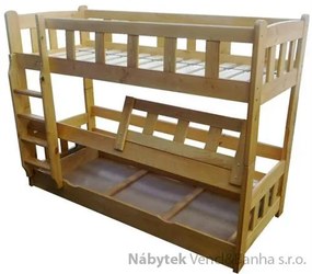 dřevěná patrová postel masivní Matador chalup