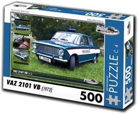Puzzle retro-auta puzzle č. 4 vaz 2101 vb (1973) 500 dílků