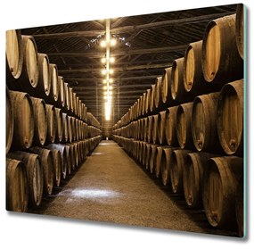 Skleněná krájecí deska Vinný sklípek v Porto 60x52 cm