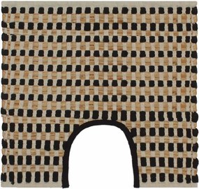 Koupelnová předložka z juty 160 x 230 cm přírodní a černá 133220