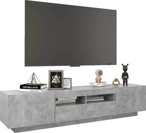 TV skříňka s LED osvětlením betonově šedá 180 x 35 x 40 cm 3081901