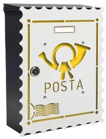 MIA box Stamp Y - poštovní schránka s výměnným krytem a jmenovkou, známka