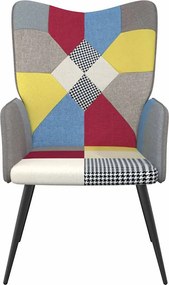 Relaxační křeslo patchwork textil 328185