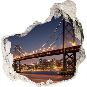 Wallmuralia Fototapeta díra na zeď 3D Most San Francisco 75x75 cm