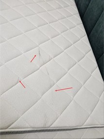Modrá čalouněná dvoulůžková postel s úložným prostorem s matrací/s topperem 180x200 cm Elva Bold Line - II. jakost – Bonami Selection