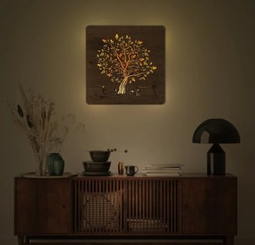 Li-Go "Ořešák" světelný obraz 230V 62x62 cm provedení povrchu: dub světlý