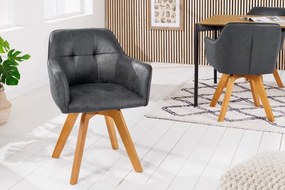 Designová otočná židle Galileo antik šedá