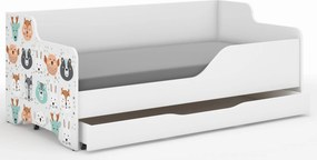 Wooden Toys Dětská postel LILU 160x80 ZVÍŘATKA – bočnice