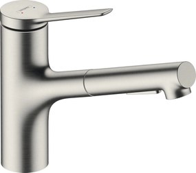 Hansgrohe Zesis M33, páková kuchyňská baterie 150, vytahovací sprška, 2jet, sBox lite, vzhled nerezu, HAN-74803800