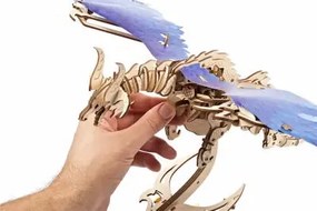 Ugears 3D dřevěné mechanické puzzle Vířící drak / od 14 let / 320 dílk