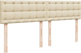 Box spring postel s matrací krémová 200x200 cm textil 3286806