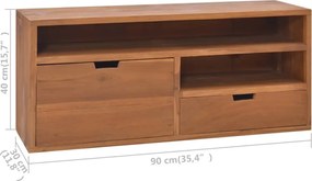 vidaXL TV stolek 90 x 30 x 40 cm masivní teakové dřevo [326118]
