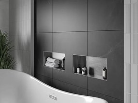 Mexen X-Wall-NR nástěnná polička bez límce 45 x 20 cm, inox - 1911452010