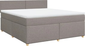 Box spring postel s matrací taupe 180x200 cm textil 3289056